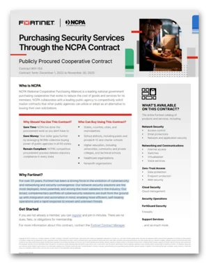 Fortinet | OMNIA Partners | Contract Documents